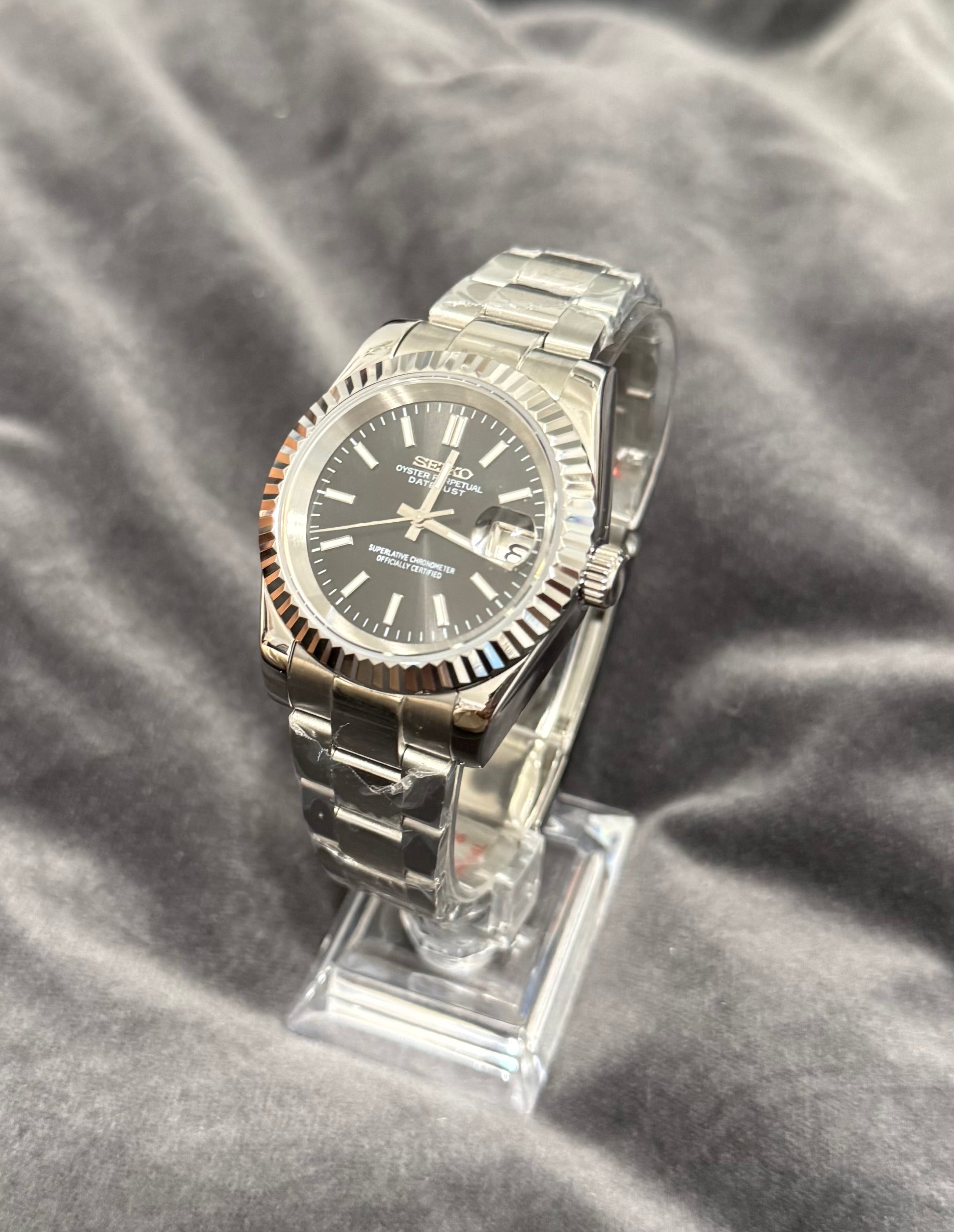 Seiko Mod Black Datejust – Mod Watch Central